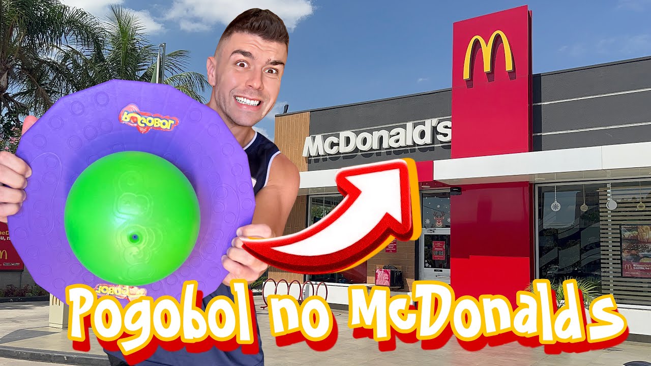 POGOBOL NO MC DONALDS! PAGUEI O MAIOR MICO NO DESAFIO DO DRIVE THRU ...
