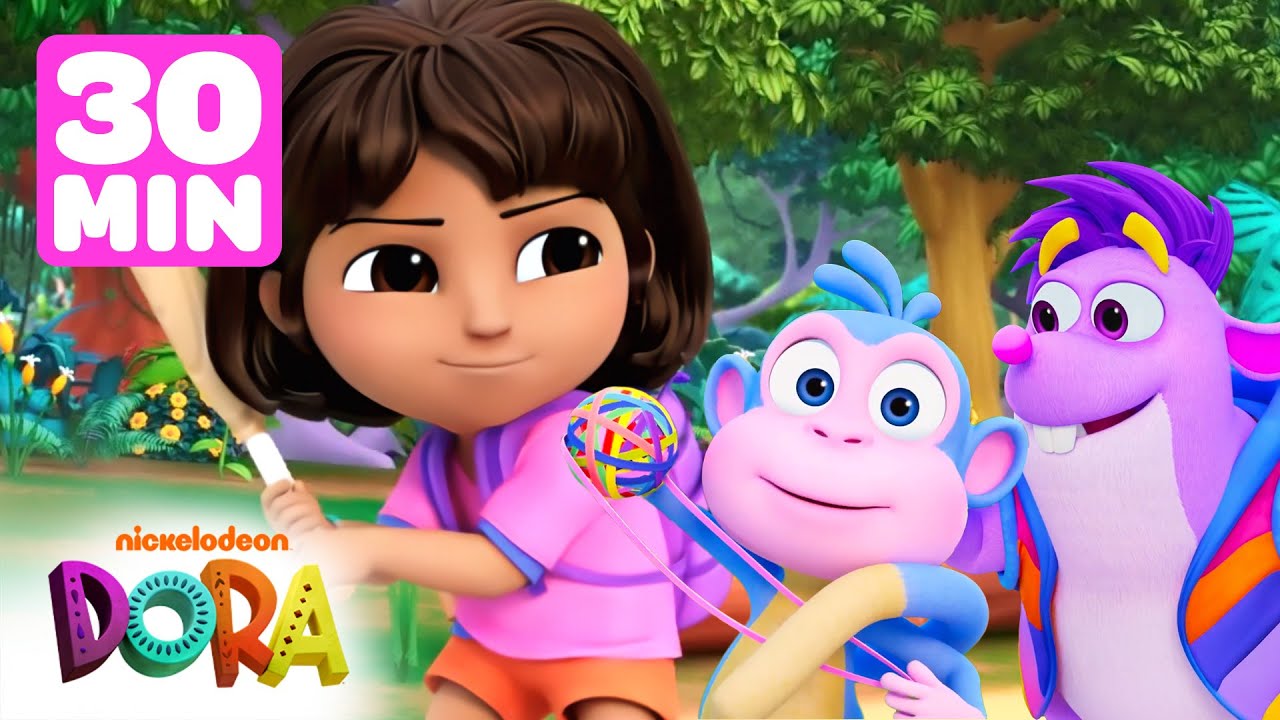 Dora’s Daring Sports Rescues ⚾️⚽️ Let's Play Outside for 30 Minutes ...