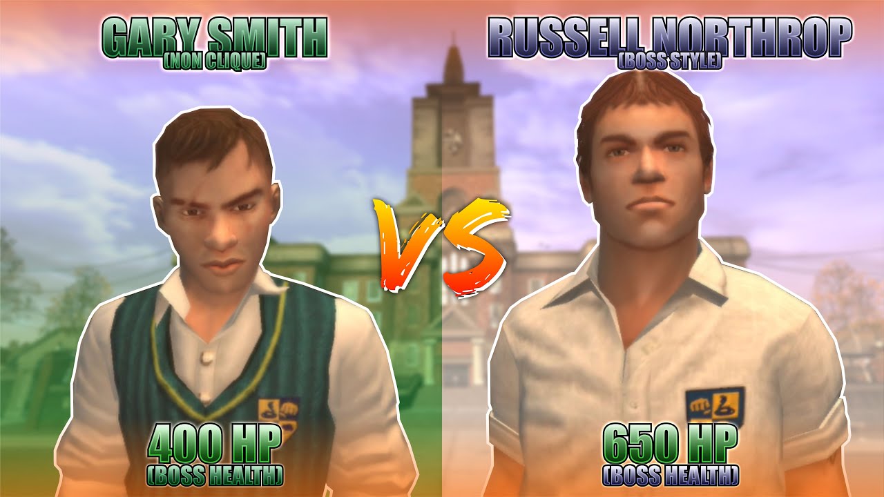 BULLY SE : Gary Smith (100 Attack Frequency) vs Russell Northrop (Boss ...