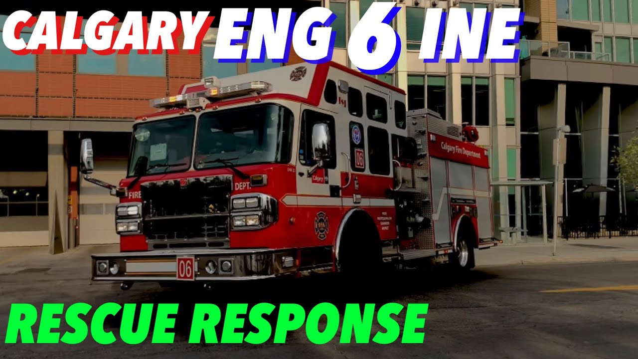 **RARE** Calgary Fire Department Engine 6 Picking Up A Water Rescue ...