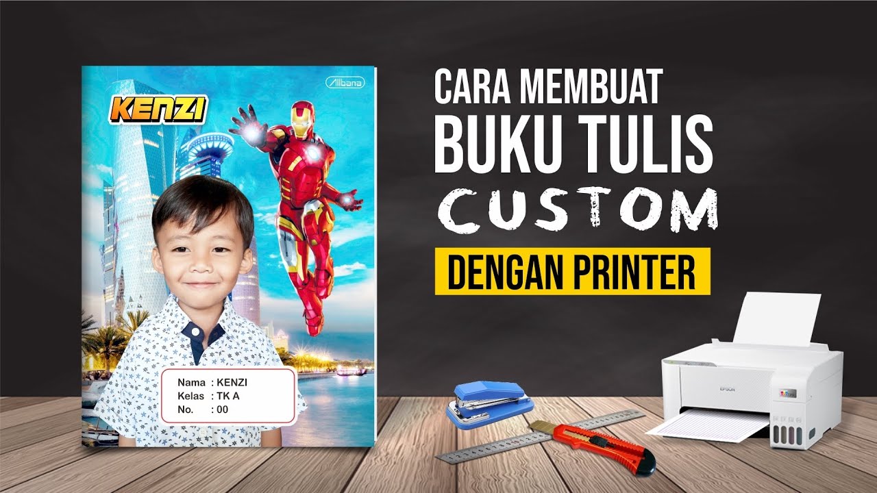 Buku Tulis Custom | Tutorial Desain dan cetak - YouTube