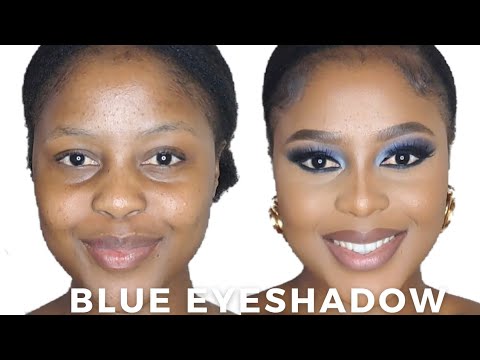 STEP BY STEP BLUE EYESHADOW MAKEUP - YouTube
