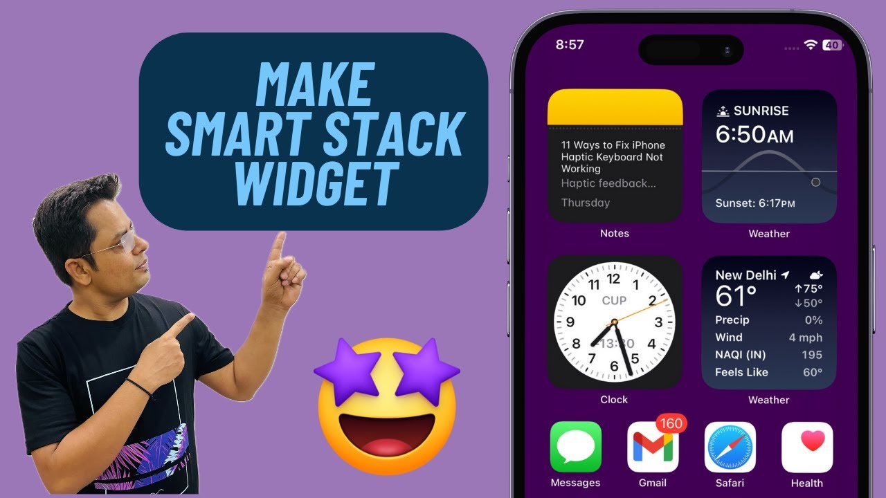 How to Create a Custom Smart Stack Home Screen Widget on iPhone - YouTube