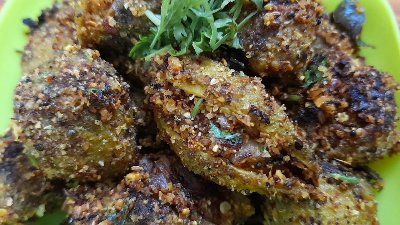 TASTY STUFFED KAKARAKAYA FRY 😋😍 - YouTube