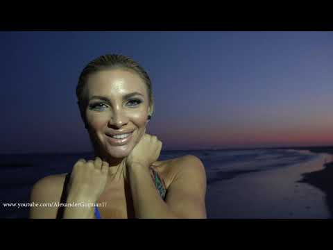 bikini models shoot at night