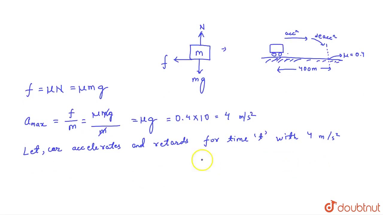 On a horizontal rought rood , value of coefficient of friction `mu =0.4 ...