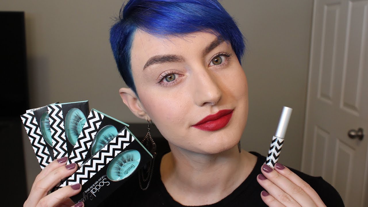 SOCIALEYES LASHES AND LASH GLUE REVIEW | JustEnufEyes - YouTube