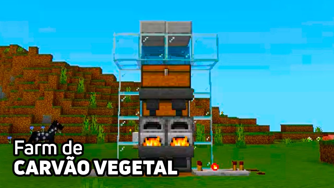 Como fazer uma FARM de CARVÃO VEGETAL no Minecraft | CraftMark - YouTube