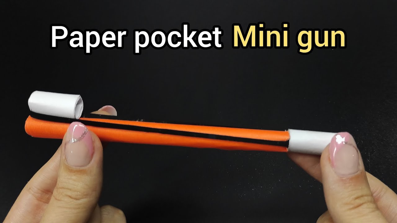 How to Make a Paper Pocket Mini Gun that Shoots Paper Bullets | Easy ...