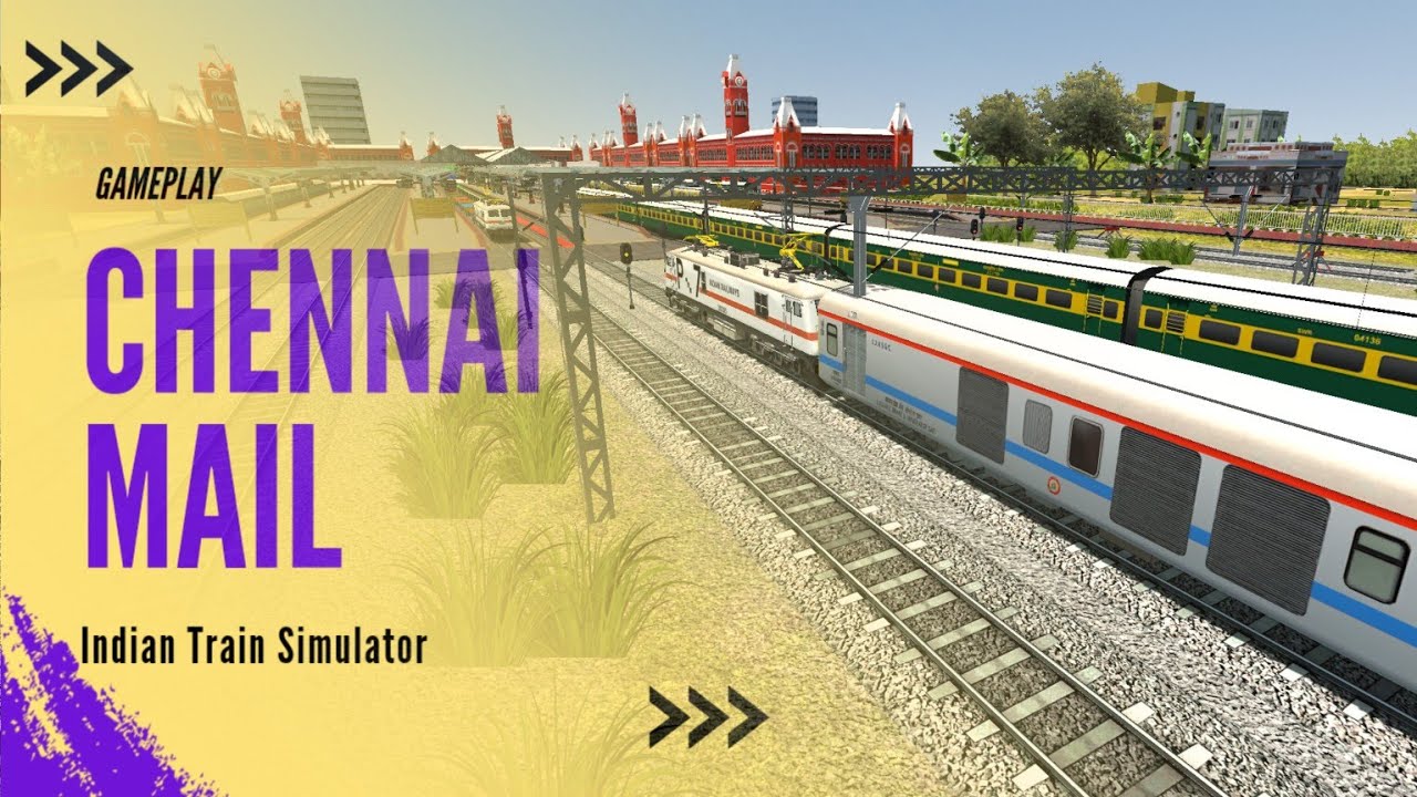 Howrah to Chennai Mail Simulation | Indian Train Simulator - YouTube