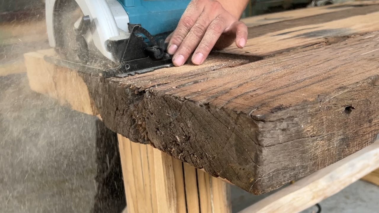 The Most Novel Way To Recycle Wood // Reuse Old Wood Taken From Train ...