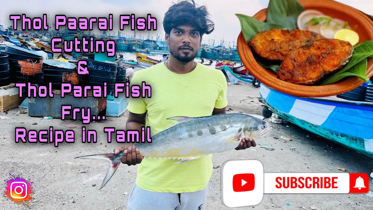 Thol Paarai Fish Cutting & Thol Paarai FishFry...Recipe in Tamil ...