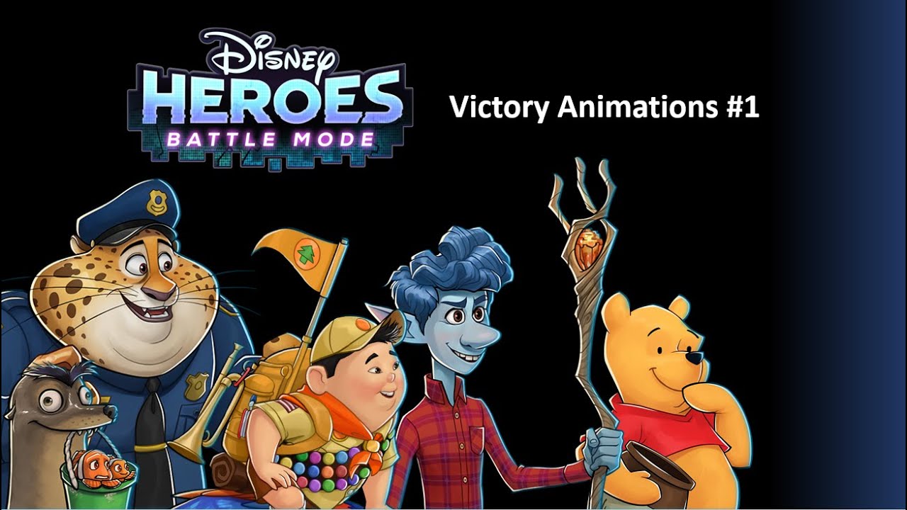 Disney Heroes Battle Mode - Victory Animations (Part 1) - YouTube