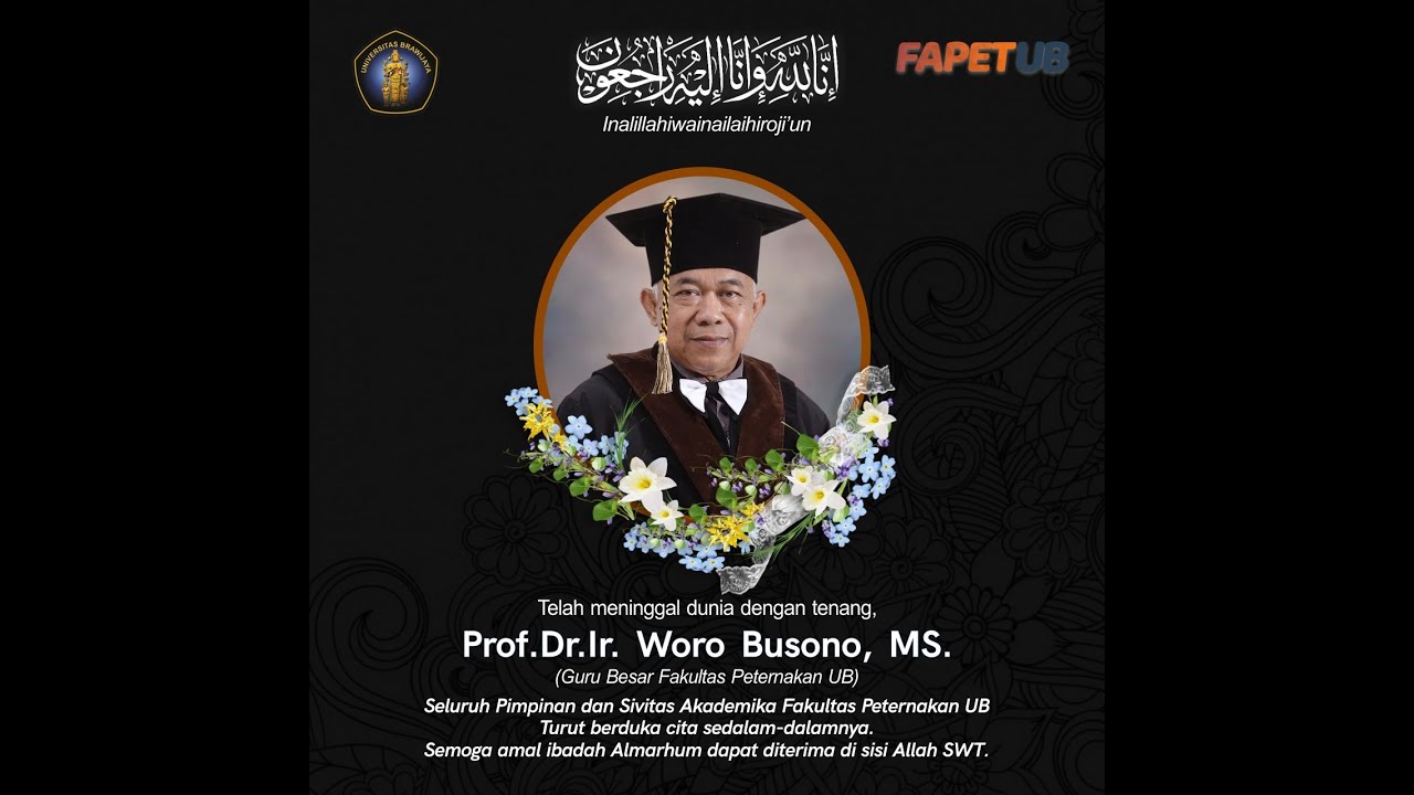 Penghormatan Terakhir Guru Besar Fapet UB Prof. Dr. ir. Woro Busono, MS ...