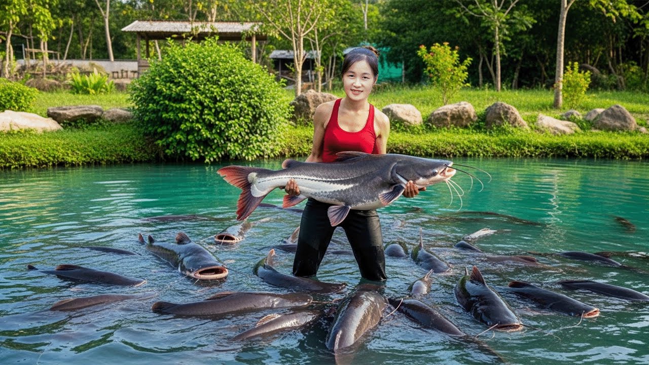 TIMELAPSE -- 363 Days Harvesting & Catching 100kg+ Giant Fish Go To ...