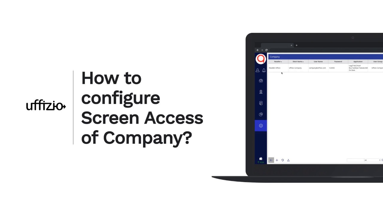 How to configure Screen Access of Company ? - YouTube