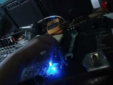 Prepared Bass Guitar + DIY Ebow & DIY Video Mixer - YouTube