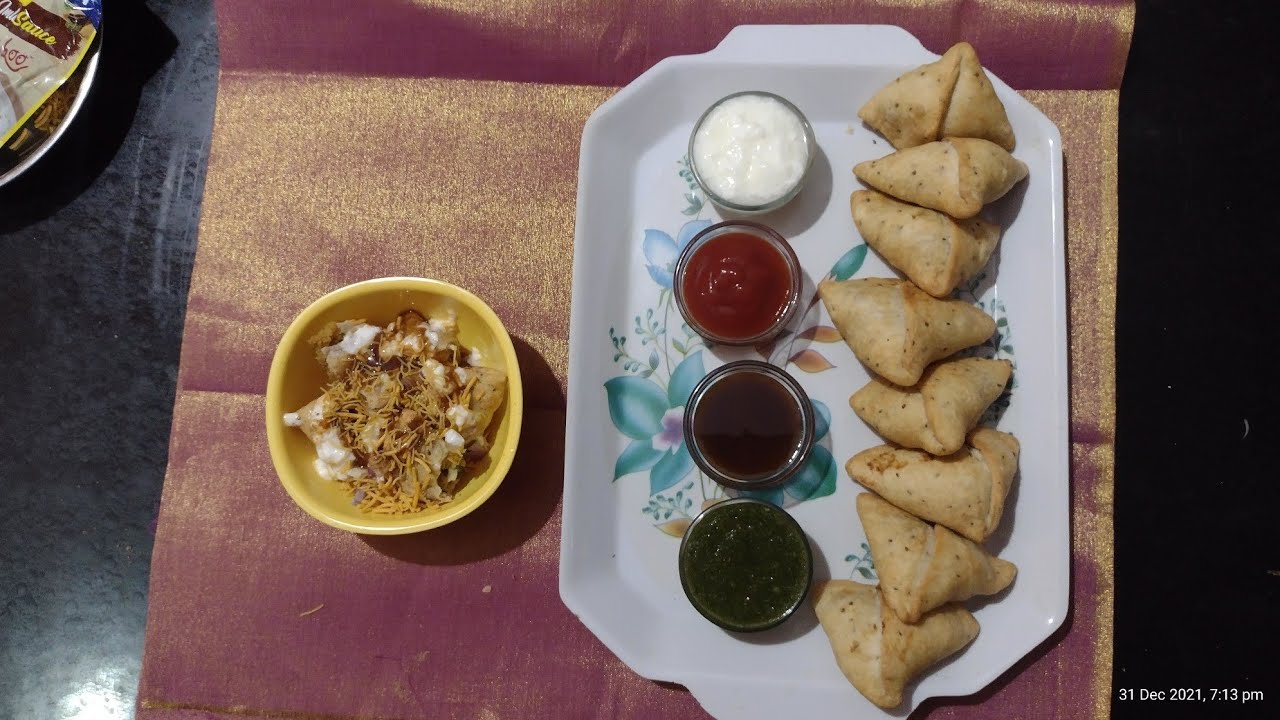 mini smosa aani smosa chat recipe मिनी समोसा आणि समोसा चाट हिवाळा ...