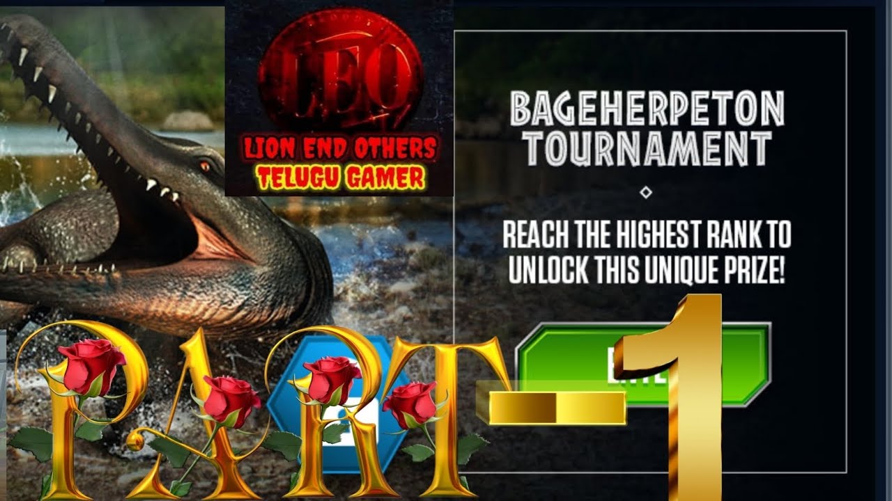 BAGEHERPETON TOURNAMENT PART- 1 #jurassicworld - YouTube