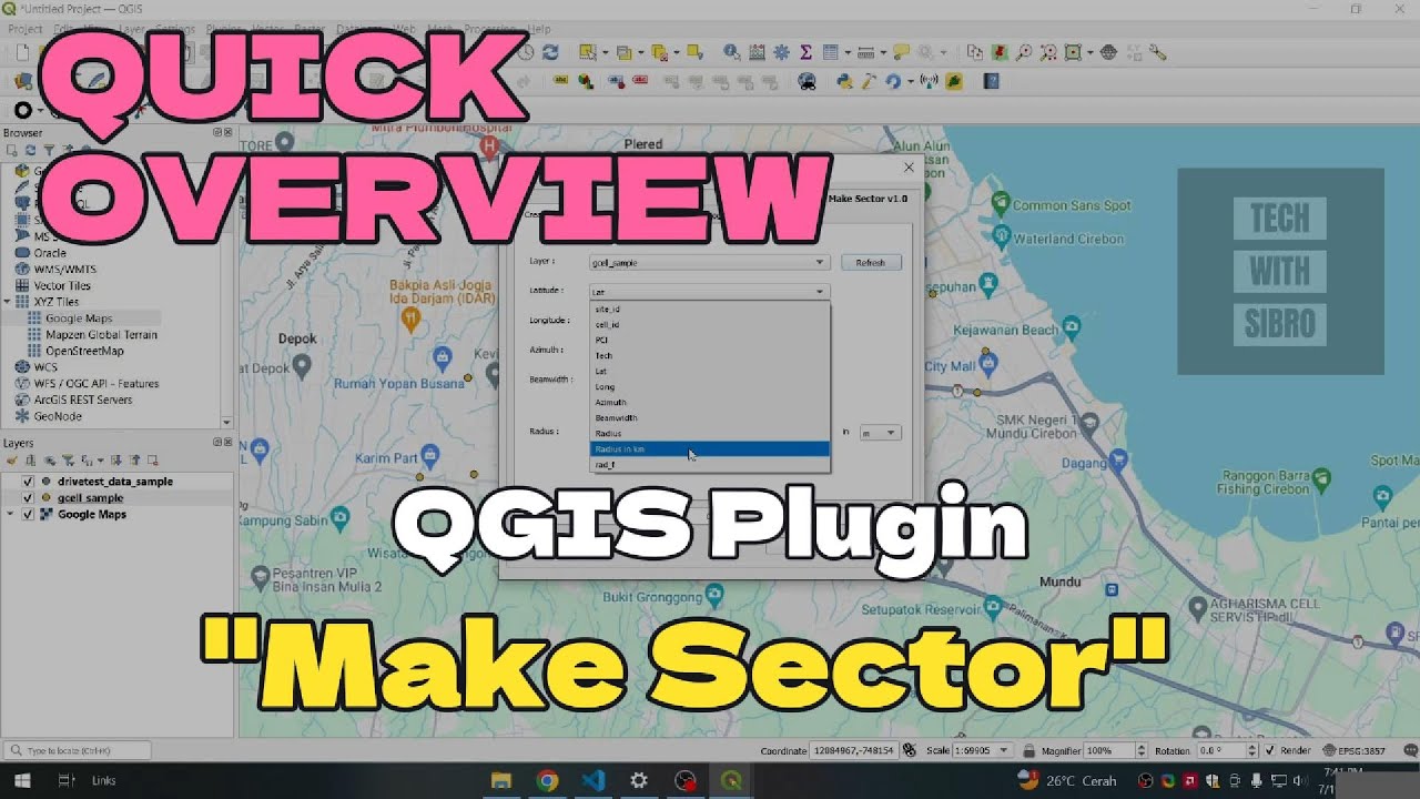 Quick Overview QGIS Plugin "Make Sector" - YouTube