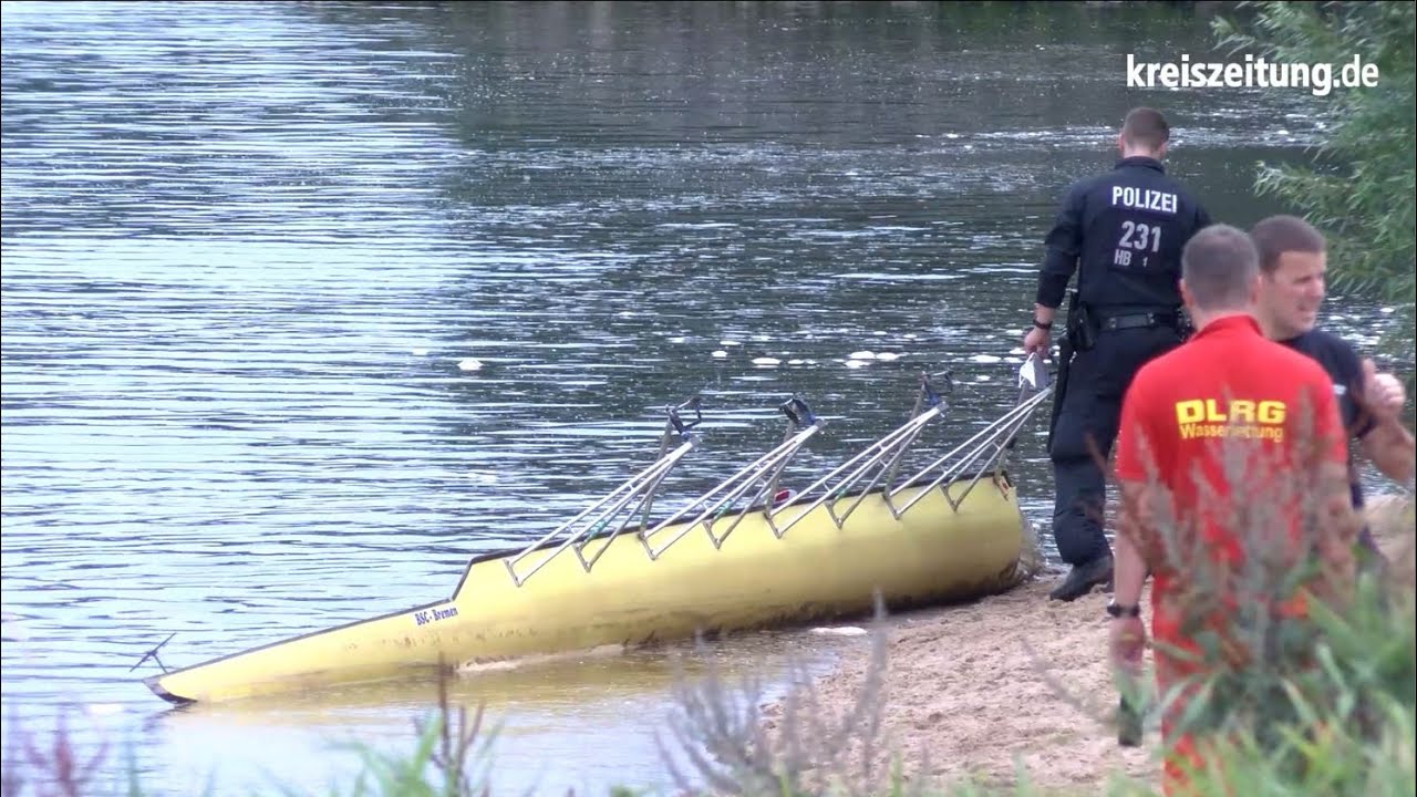 Unfall in Bremen: Binnenschiff überfährt auf Weser Ruderboot - Ruderer ...