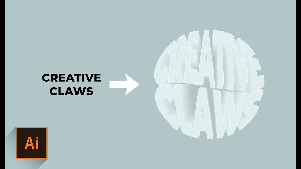 Warp Text Into the 3d Shape in Adobe Illustrator | Illustrator tutorial ...