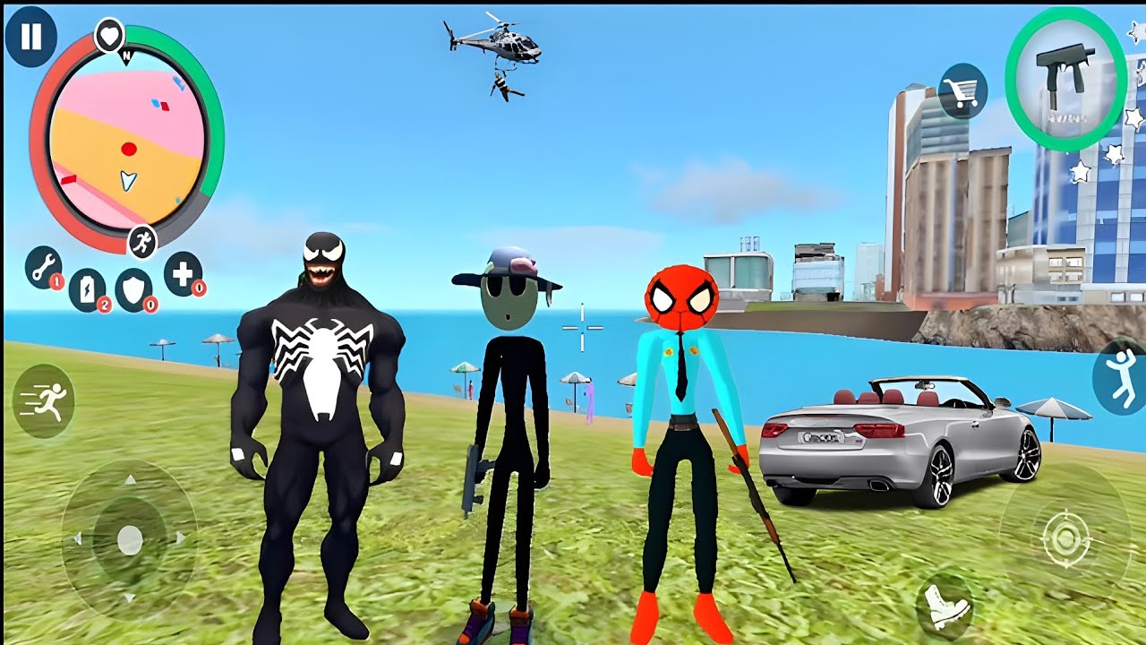 Stickman Rope Hero 2 Game open world games Gangstar Mafia City #47 New ...