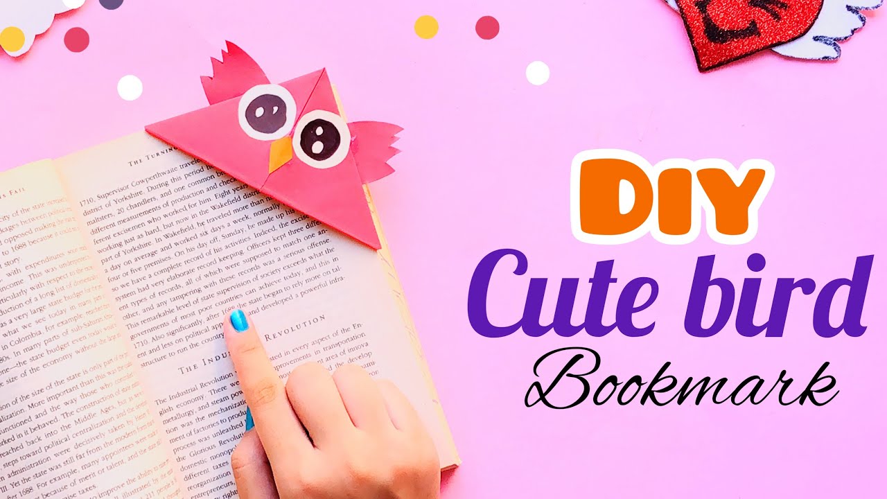 Easy Paper Cute Bird Bookmark Ideas | DIY Cute Bird Bookmark - YouTube