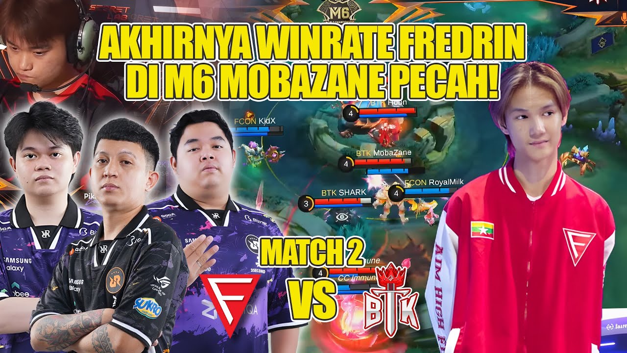 AKHIRNYA WINRATE FREDRIN MOBAZANE DI M6 PECAH! MATCH 2 BO 3 FALCON ...