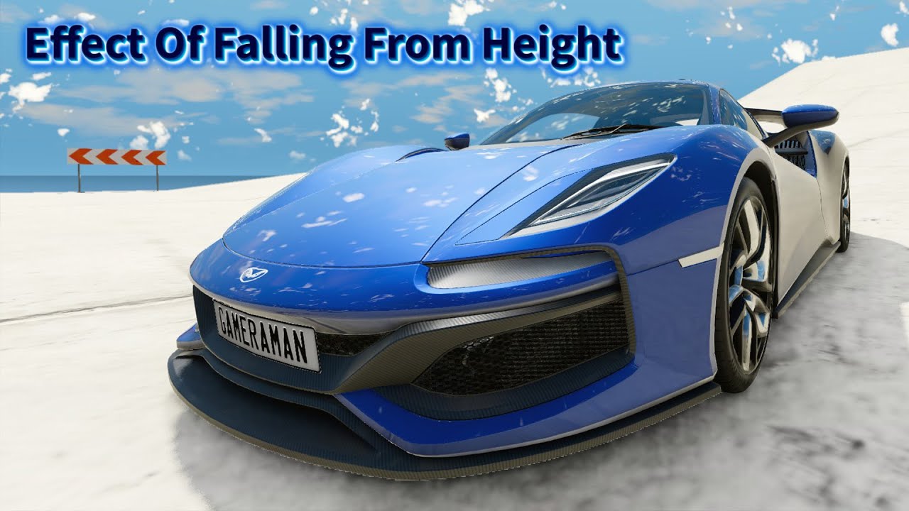 Realistic Car Smashed - Effect Of Falling From Height - Beam.NG Drive ...