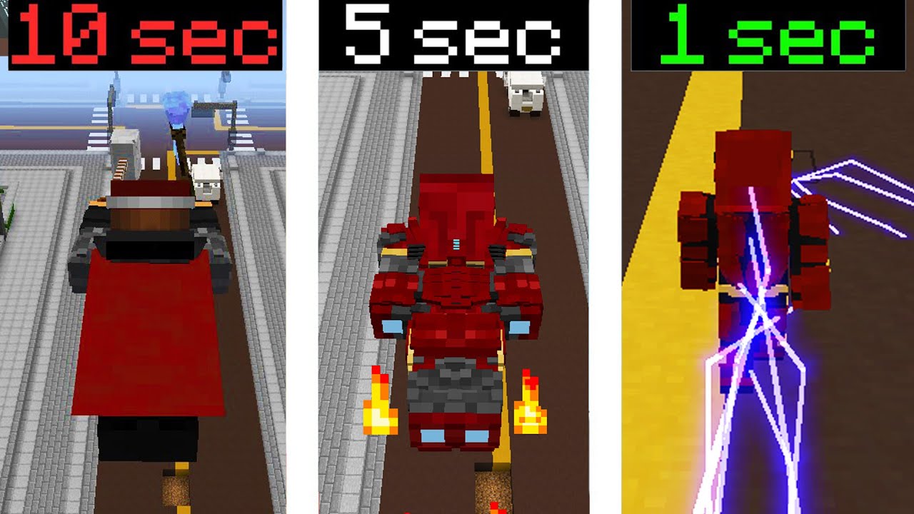 Who is The Fastest SUPERHERO in Minecraft! Superhero Race! - YouTube