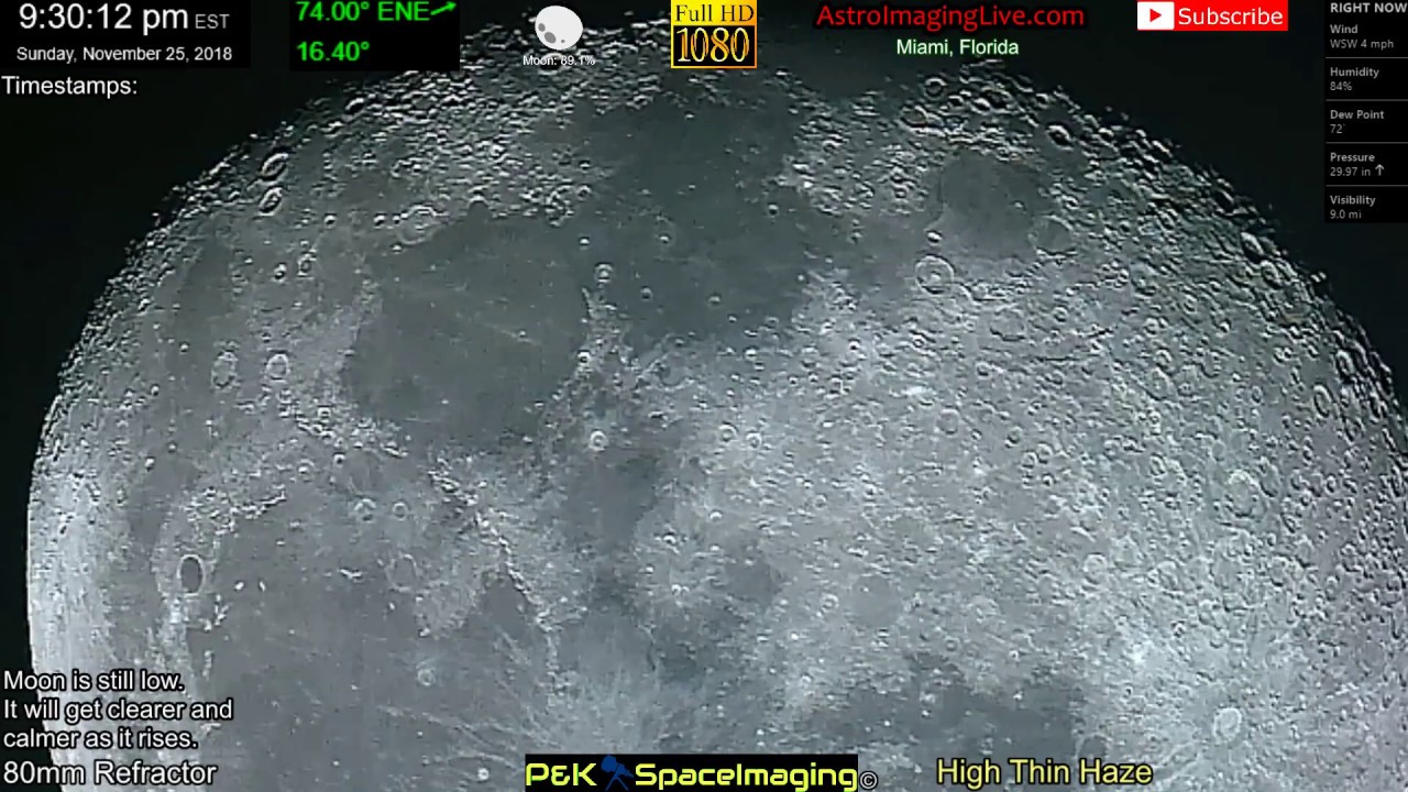 Live Moon Observation! Looking For Anomalies! 🔭 11-25/26-18 - YouTube