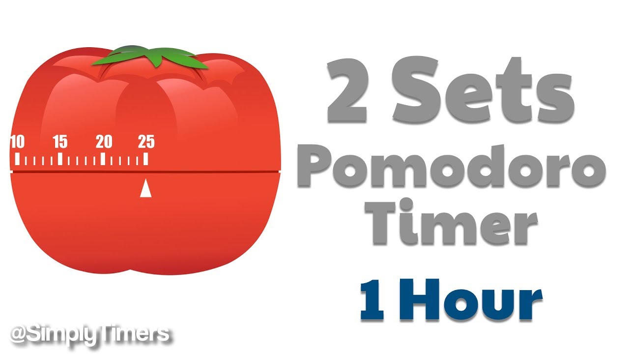 2 Pomodoro 1 hour Pomodoro Timer Technique for ultimate productivity ...