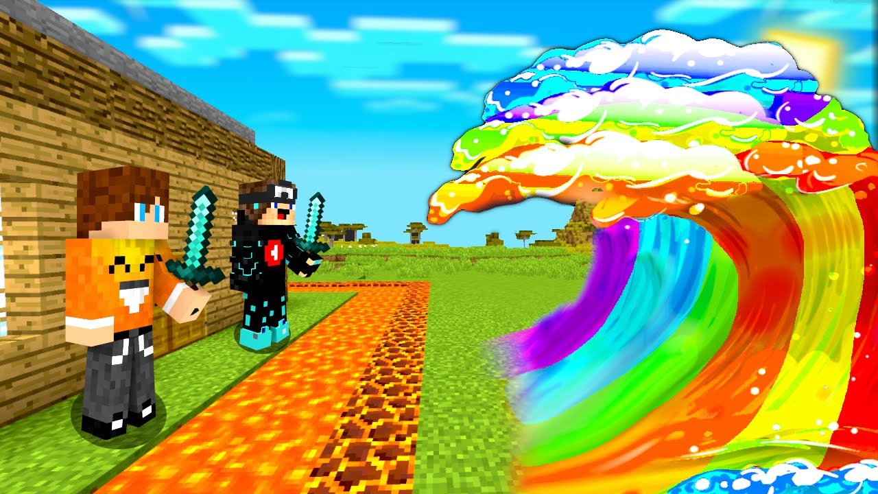 TAJNA BAZA vs TĘCZA TSUNAMI w Minecraft z SmileSlow! - YouTube