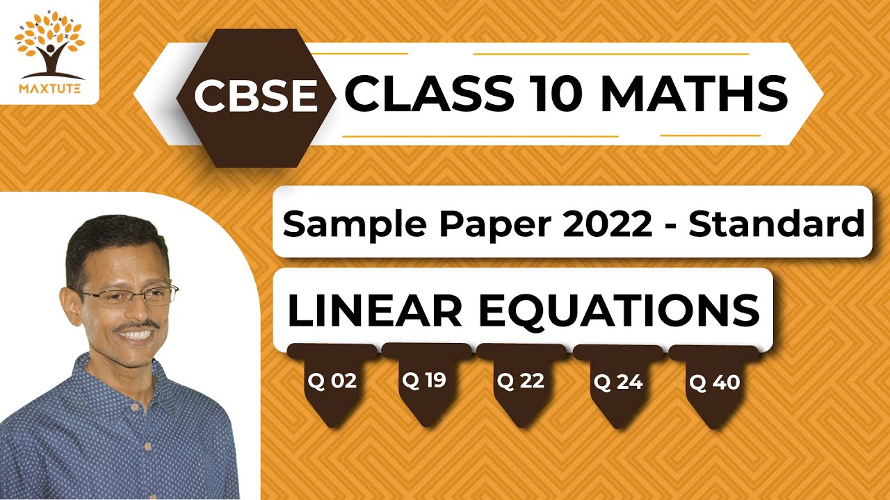 Linear Equations Multiple Choice Questions (MCQ) | CBSE Class 10 sample ...
