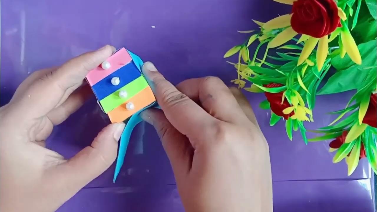 DIY mini Study Table with Matchbox||How to make miniature study tableTable - YouTube