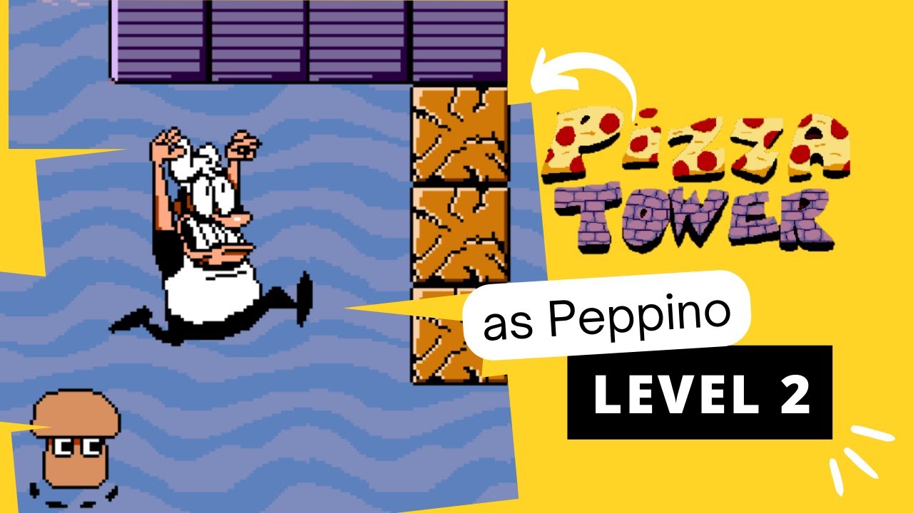 Pizza Tower pre-alpha experience | Level 2 | Playthrough as Peppino ...