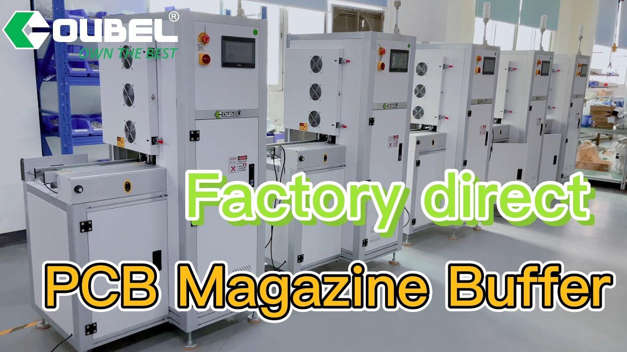 OUBEL Vertical PCB Magazine Cooling Buffer for SMT production line - YouTube