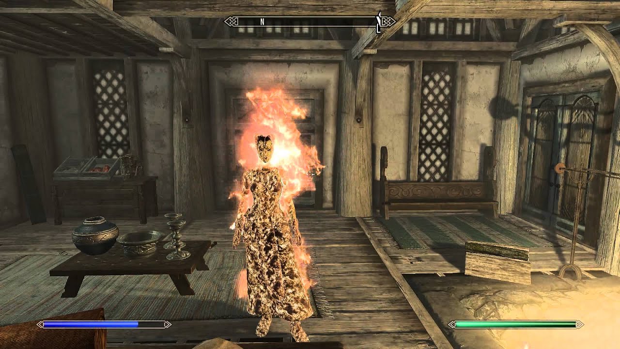 Flaming teleportation spell - The Elder Scrolls V: Skyrim - YouTube