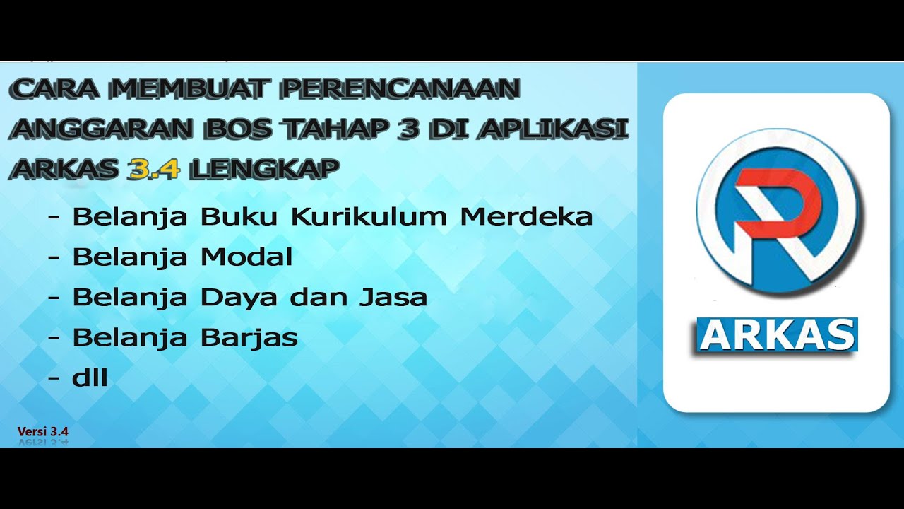 Cara membuat perencanaan Anggaran Tahap 3 di Aplikasi ARKAS 3.4 Lengkap ( Honor, Listrik,dll ...