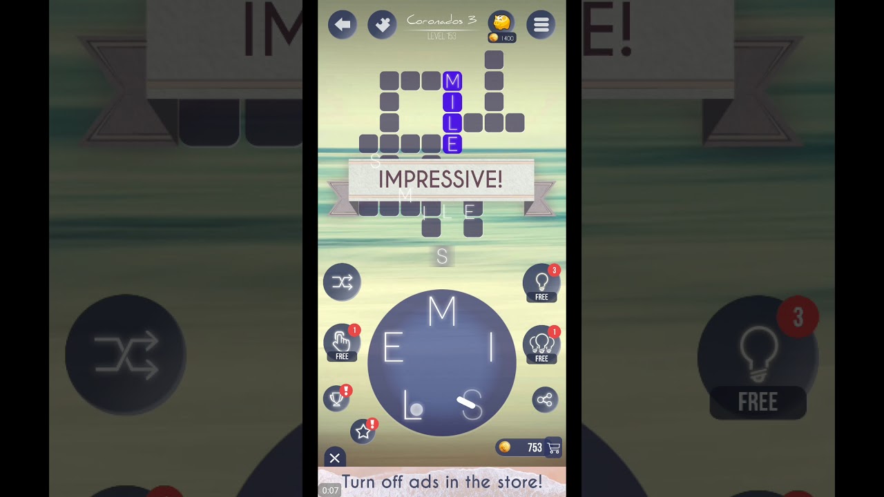 WORD BEACH LEVEL 153 ANSWERS - YouTube