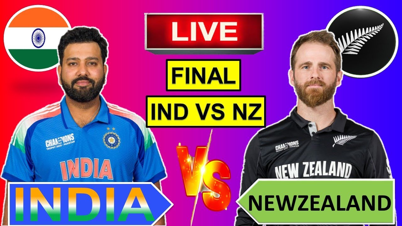 🔴Live: India vs New Zealand Final ICC Champion Trophy |IND vs NZ |Live ...