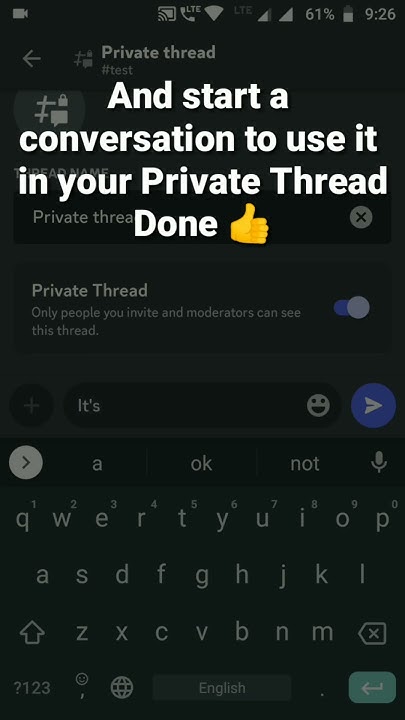 How to create a Private Thread in Discord Mobile Updated UI #roduz #how #howto #discord #update ...