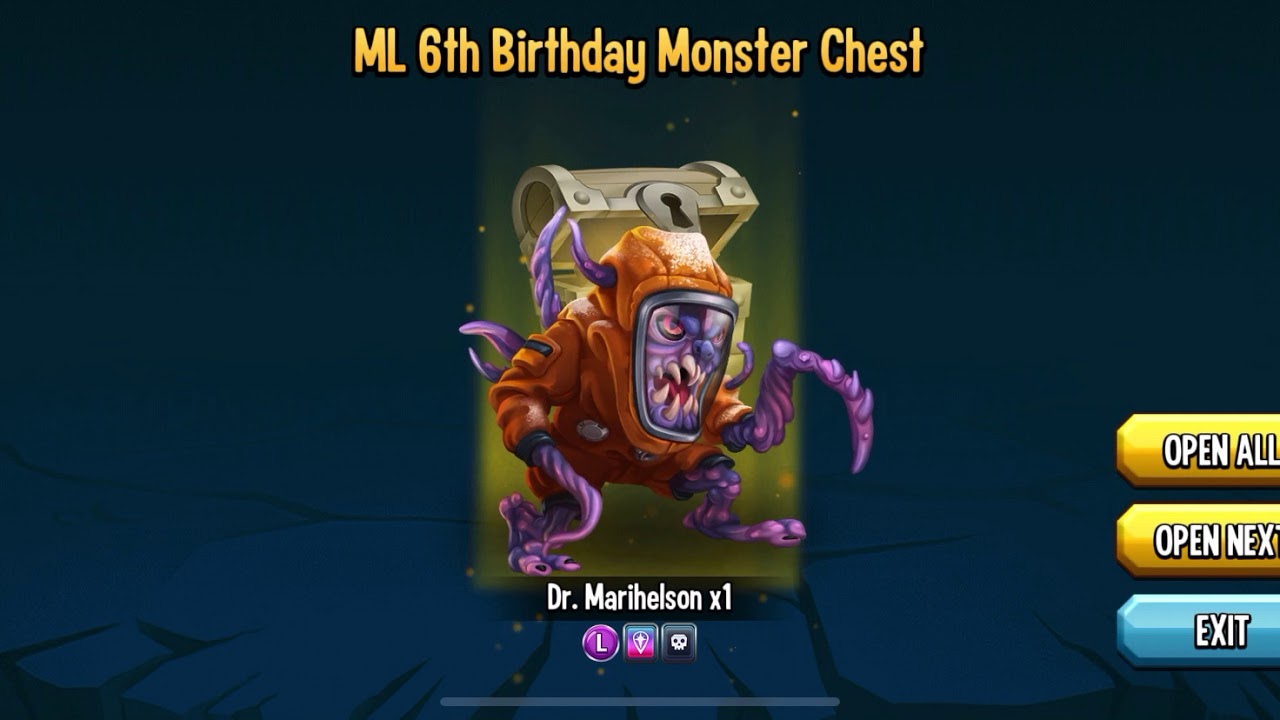 Monster legends: 2 monster birthday chest op opening! - YouTube