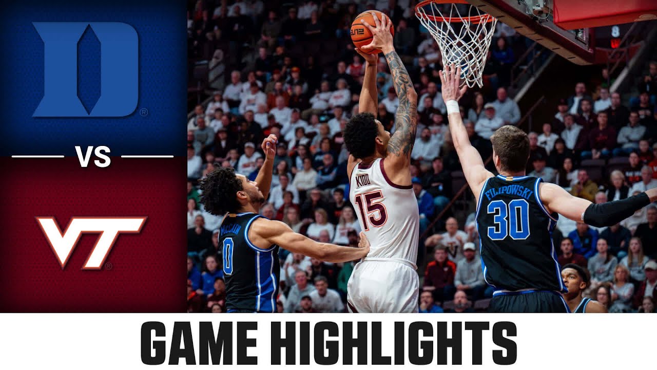 Duke vs. Virginia Tech Game Highlights | 2023-24 ACC Men’s Basketball ...