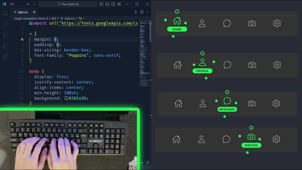 Creating Magic Navigation Menu with HTML and CSS | Step-by-Step Tutorial - YouTube