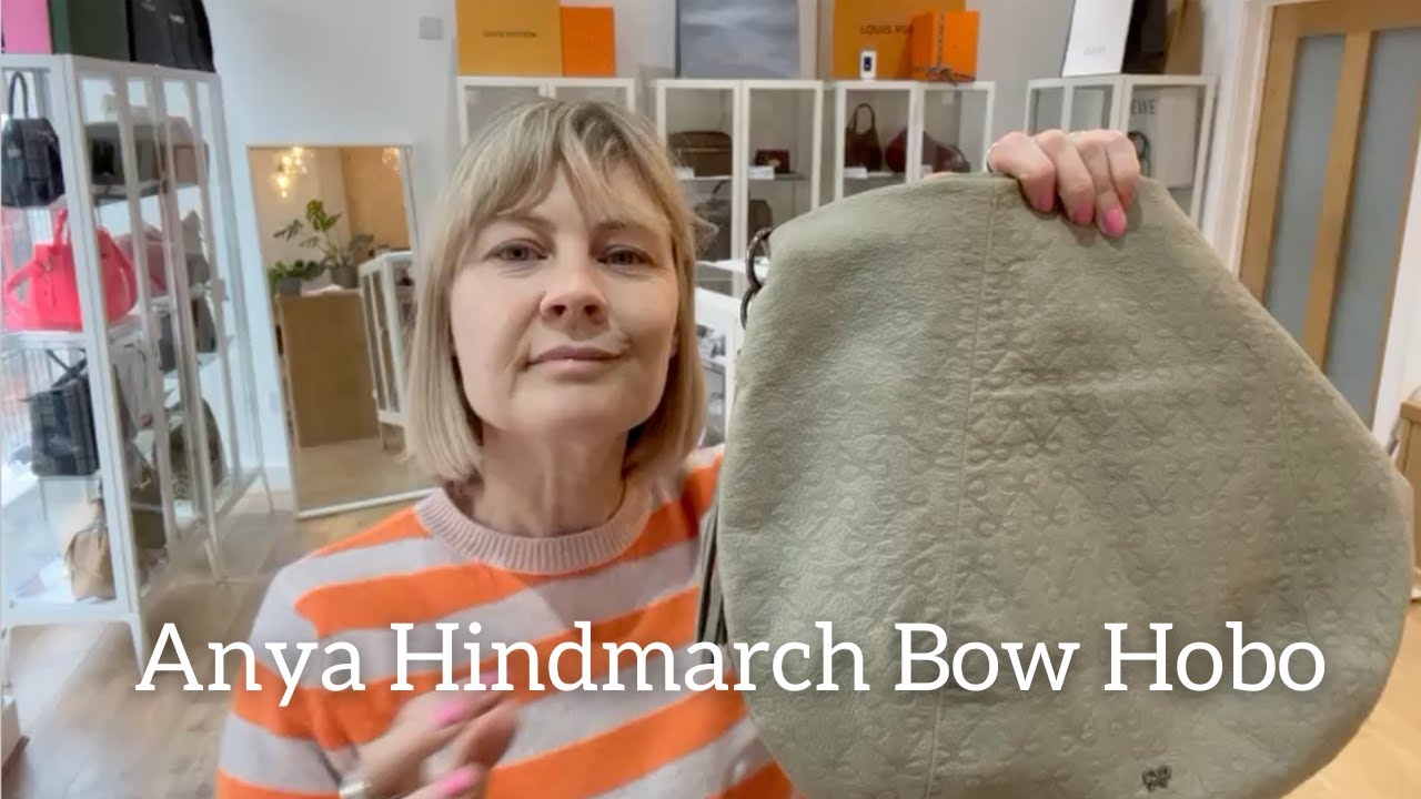Anya Hindmarch Bow Hobo Shoulder Bag Review - YouTube