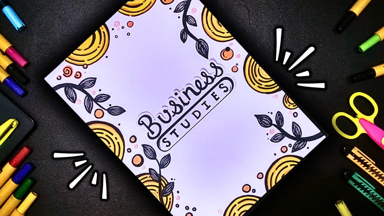 How to Decorate a Business Studies Project Page | Creative Title Page ...