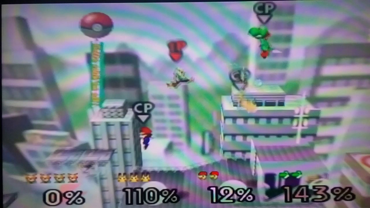SSB64:Fox VS Pikachu VS Mario VS Yoshi - Saffron City Match 98 - YouTube