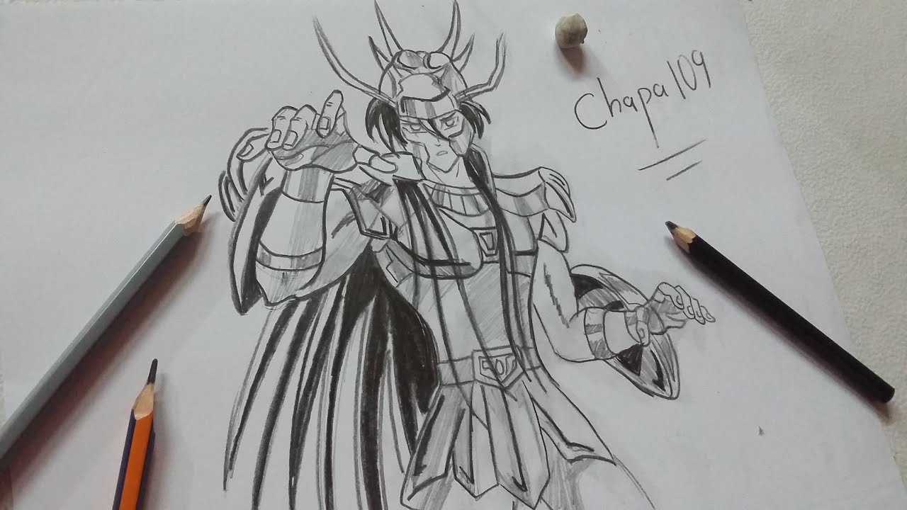 Dibujo de Dragon Shiryu: Caballeros del Zodiaco/ Drawing Dragon Shiryu ...